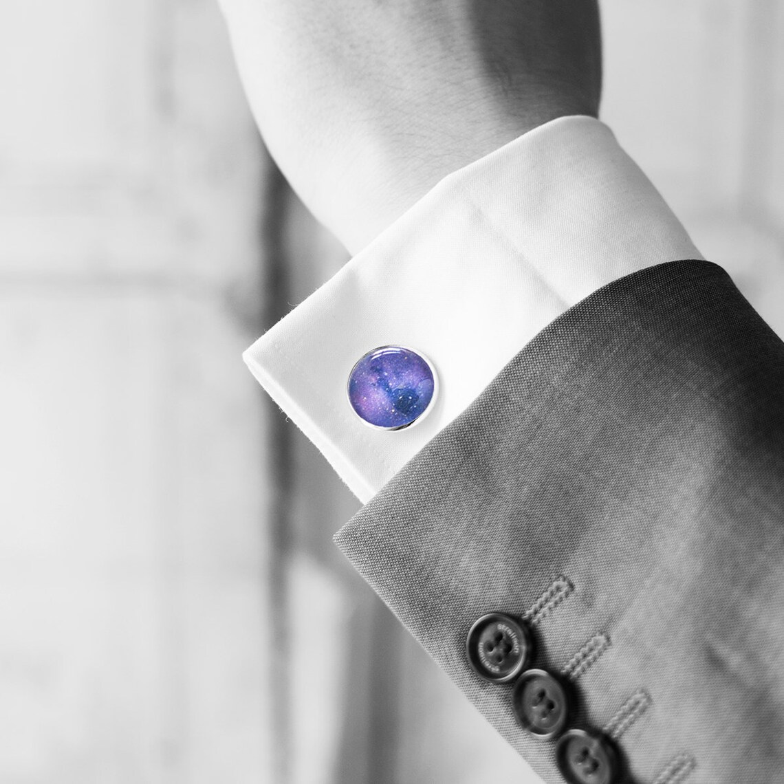 Purple Galaxy Cufflinks, Space Cufflinks, Astronomy Cufflinks, Purple ...