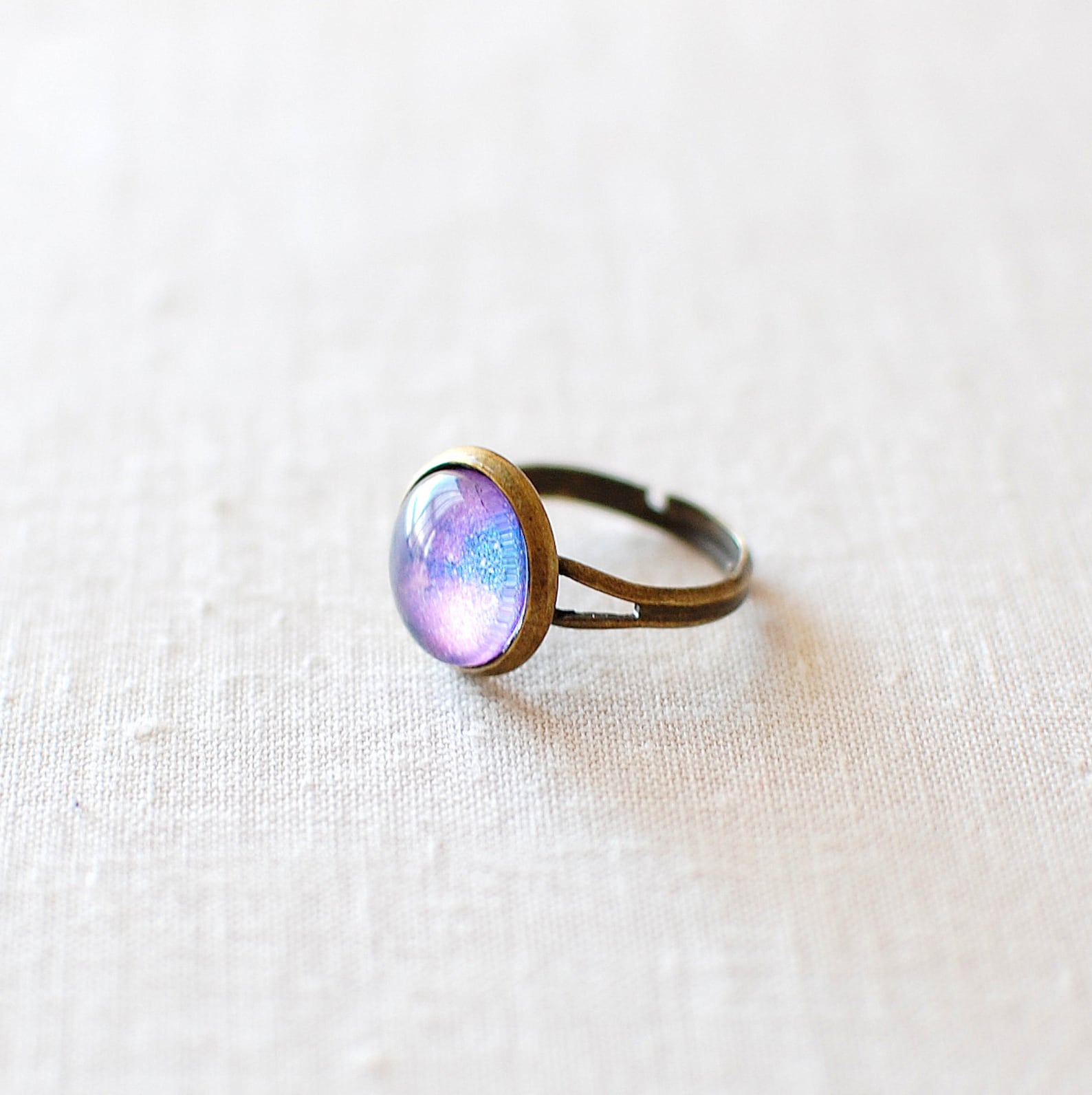 Purple Galaxy Ring Space Ring Astronomy Ring Universe | Etsy