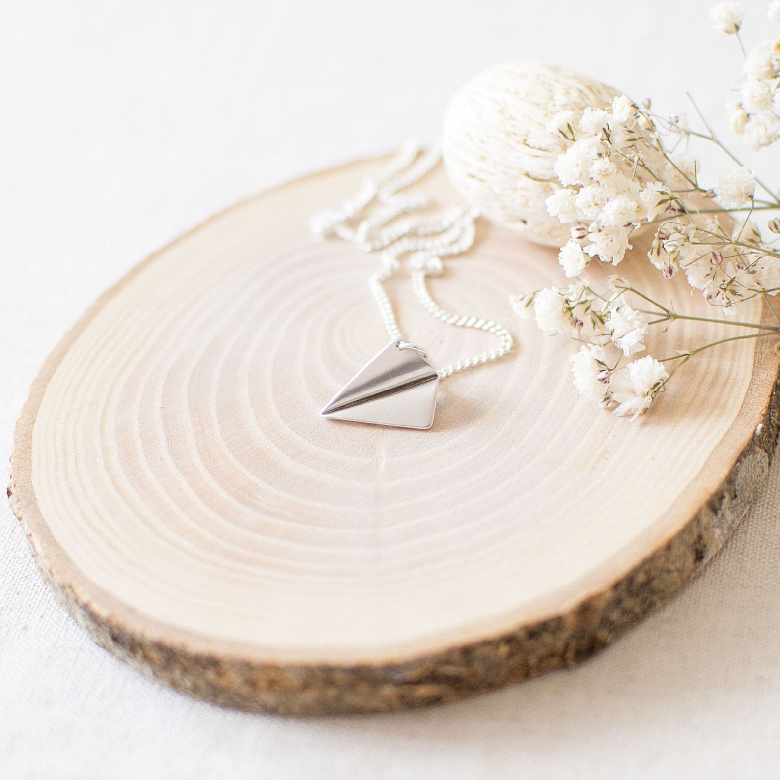 Paper Plane Necklace, Paper Airplane Necklace, Travel Necklace, Silver ...