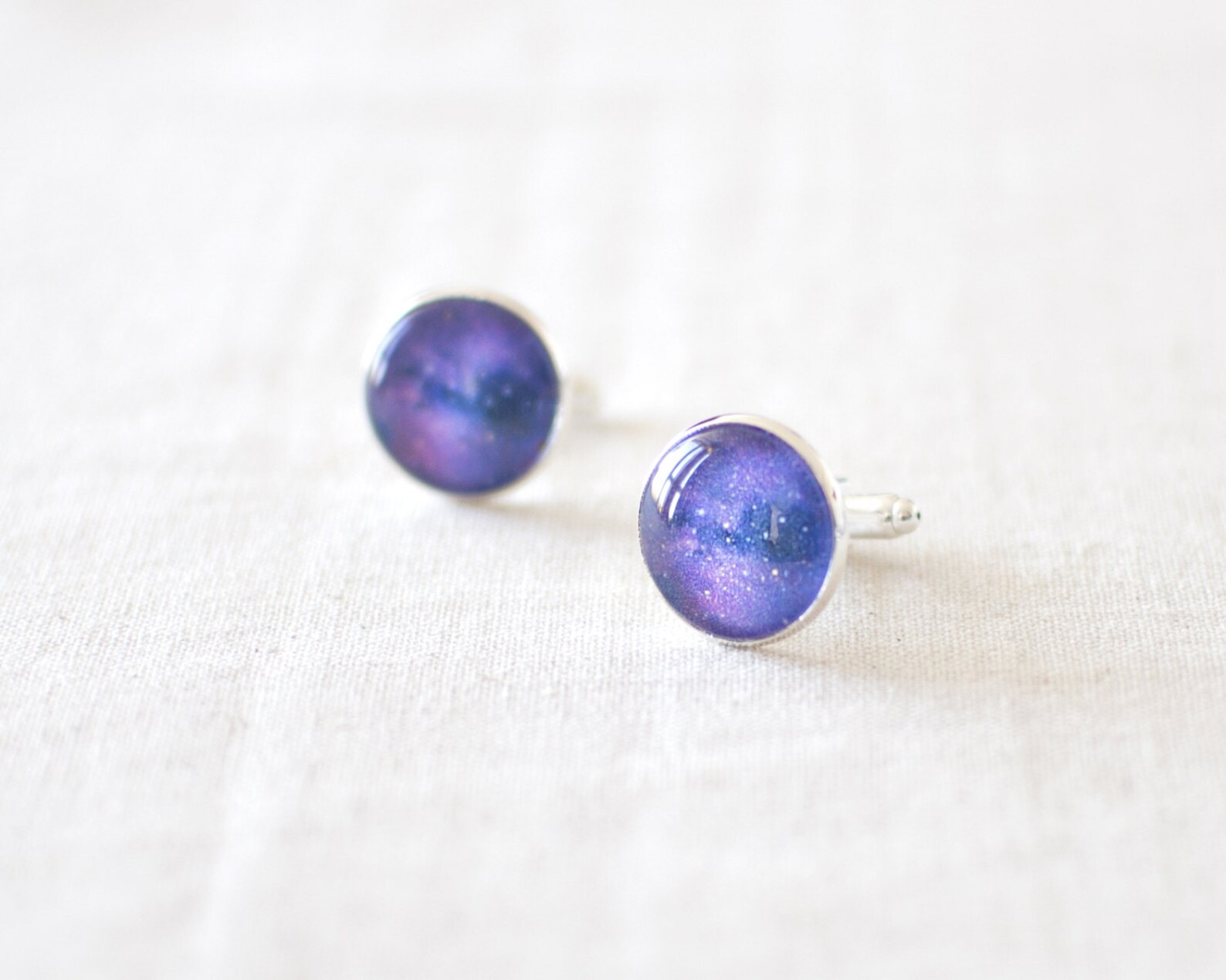 Purple Galaxy Cufflinks, Space Cufflinks, Astronomy Cufflinks, Purple ...