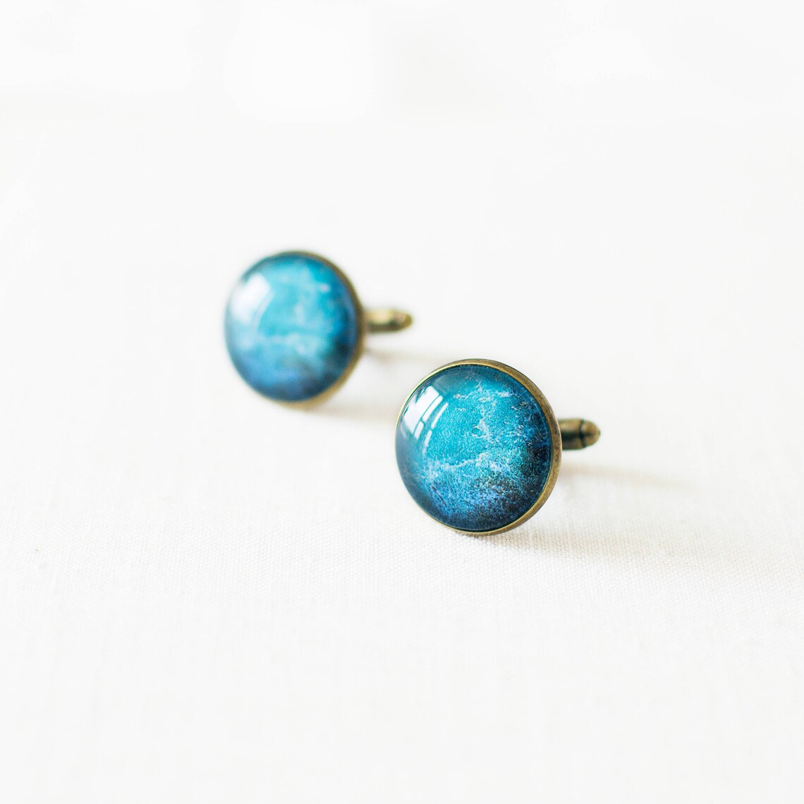 Dark Blue Galaxy Cufflinks, Blue Space Cufflinks, Astronomy Cufflinks ...