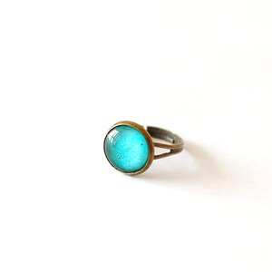 Faux Emerald Ring Raw Emerald Glass Dome Ring Green | Etsy