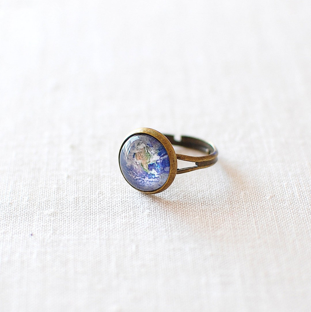 Planet Earth Ring, World Ring, Solar System Ring, Globe Ring ...