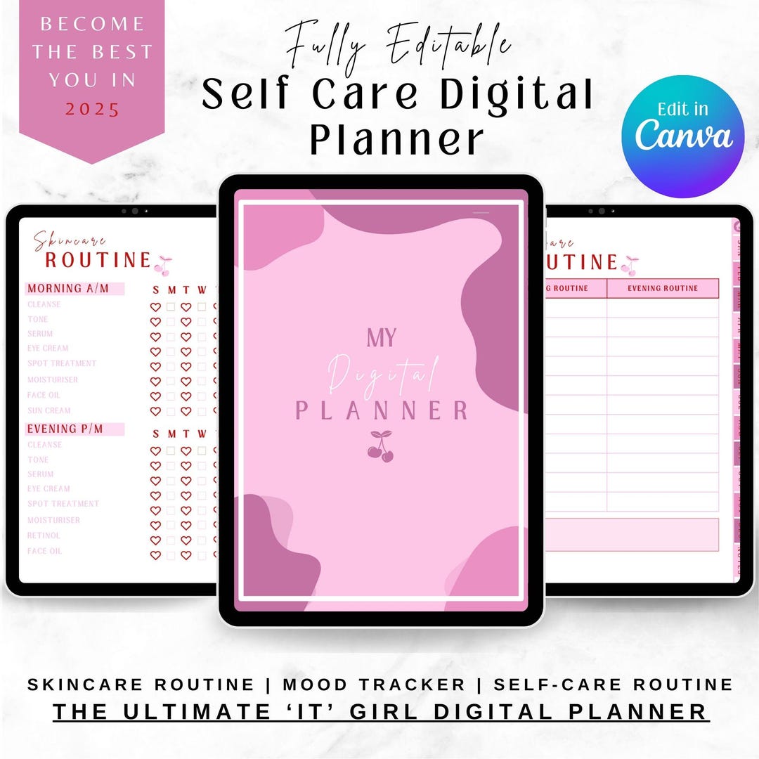 Digital Self Care Journal, Ultimate Checklist, ‘that Girl’ Self Care ...