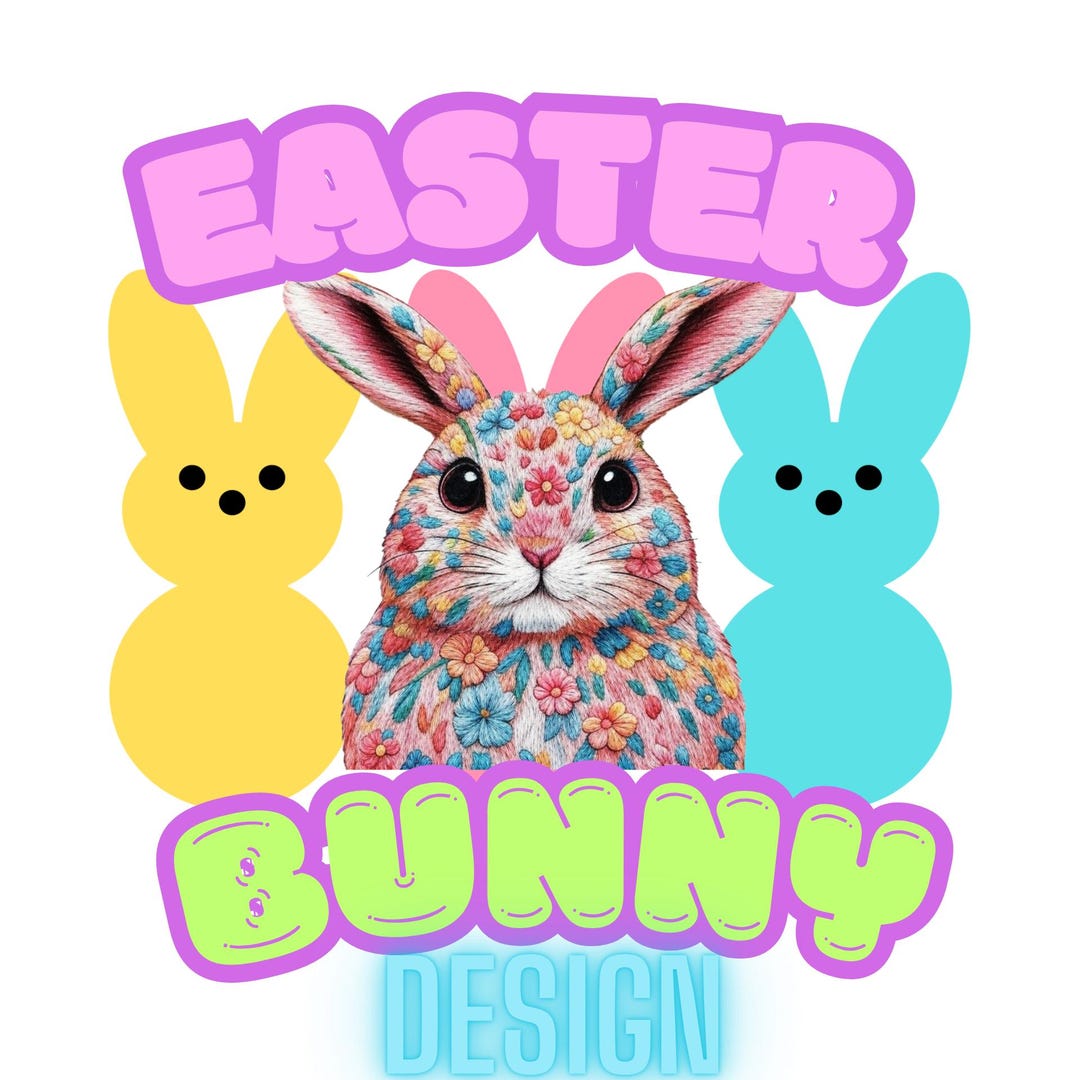 Floral Bunny PNG, Easter Bunny Clipart, Spring Floral Bunny Design ...