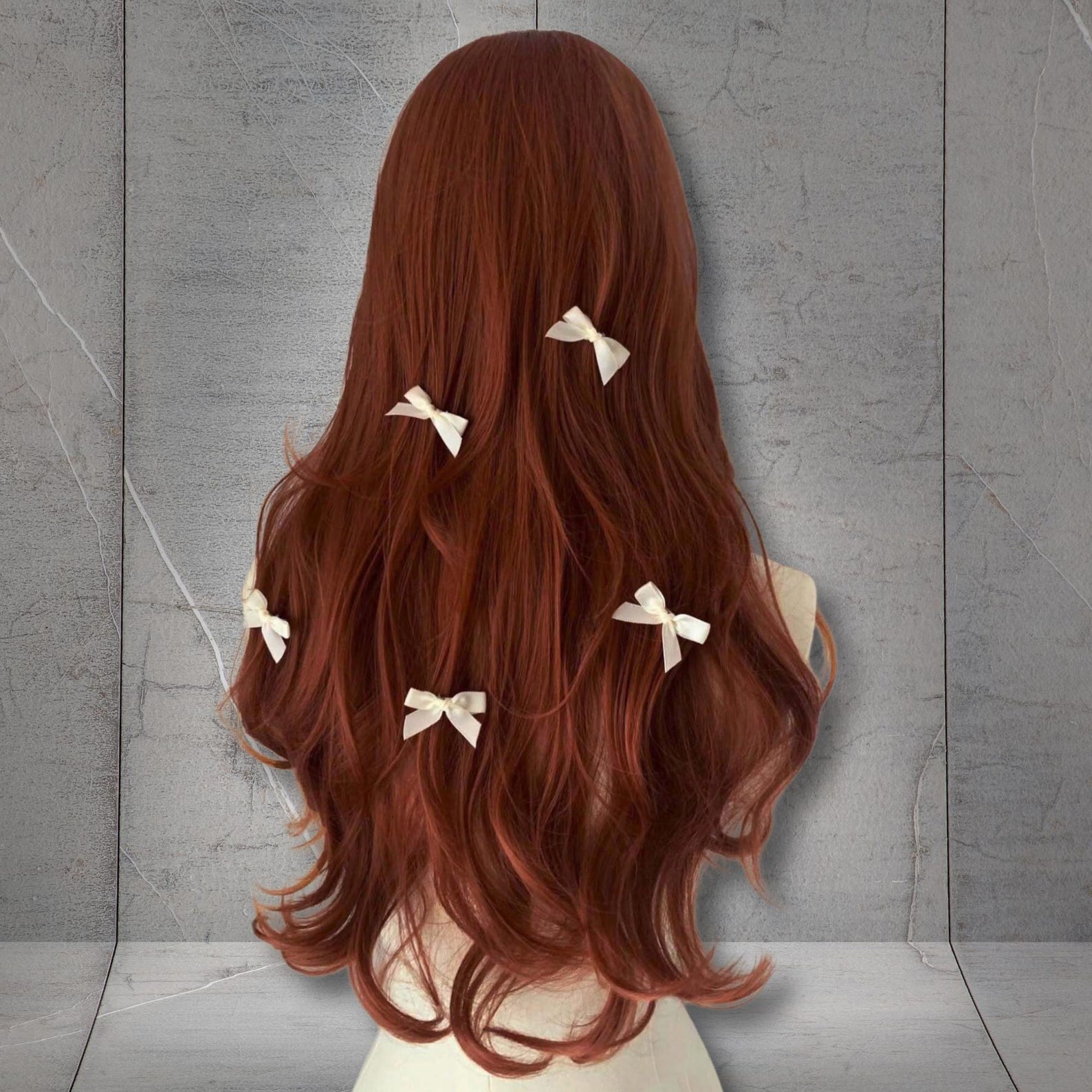 Rust Brown Cosplay Wig, Long Wavy Heat-resistant Copper Red Wig ...
