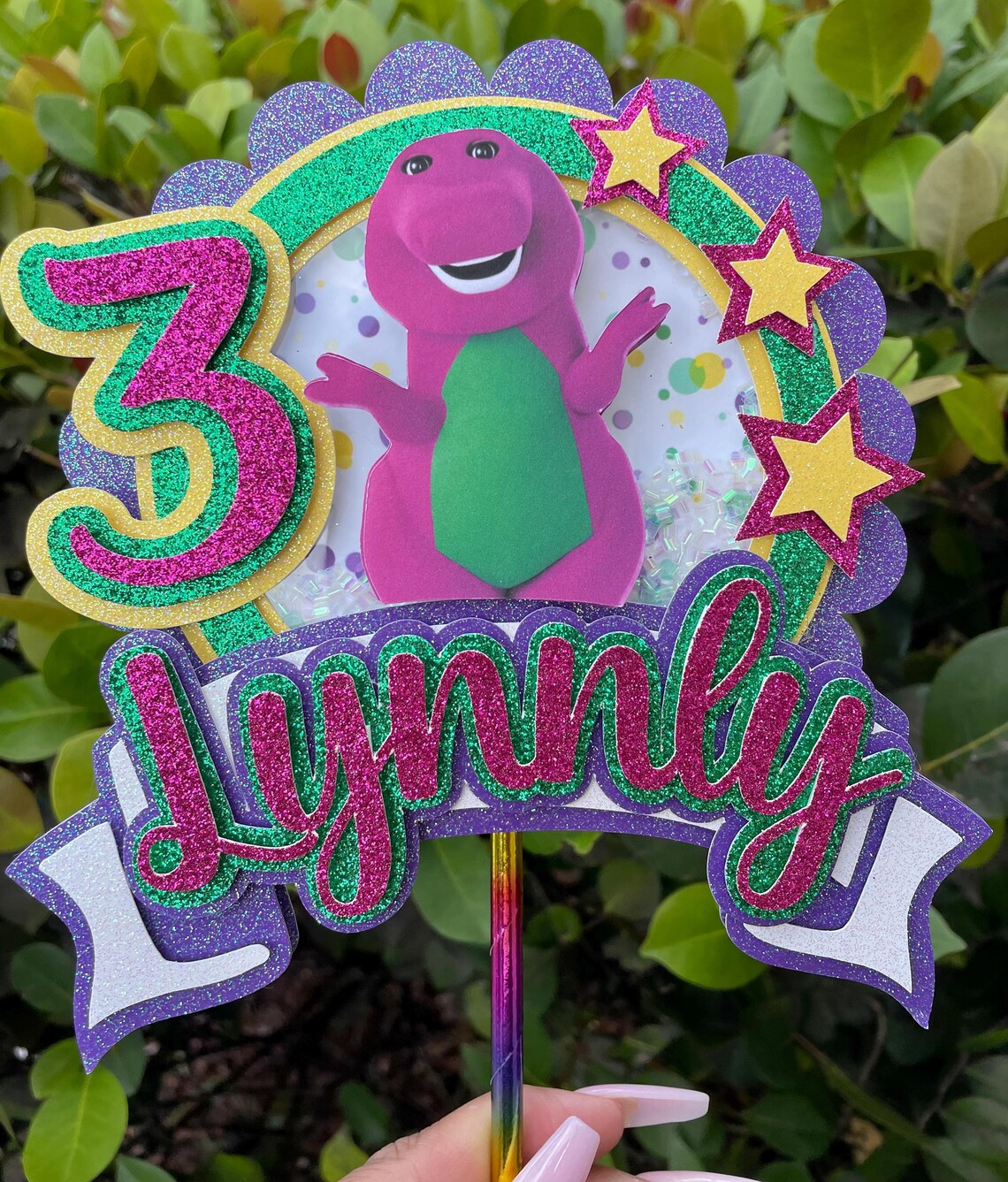 Barney Cake Topper/ Purple Dinosaur Cake Topper - Etsy