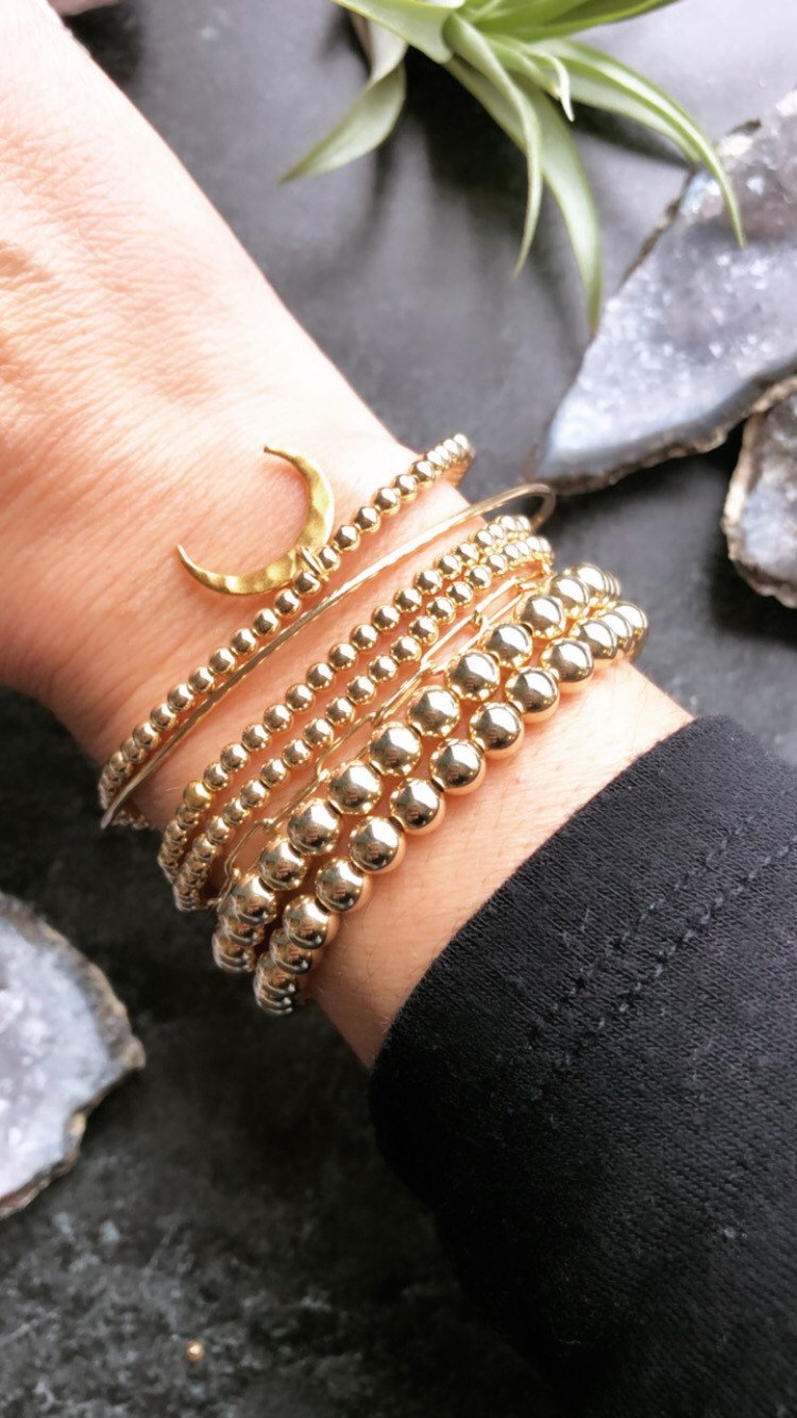 Silver Stretch Bracelets 3 Mm Sterling Silver Stretch | Etsy