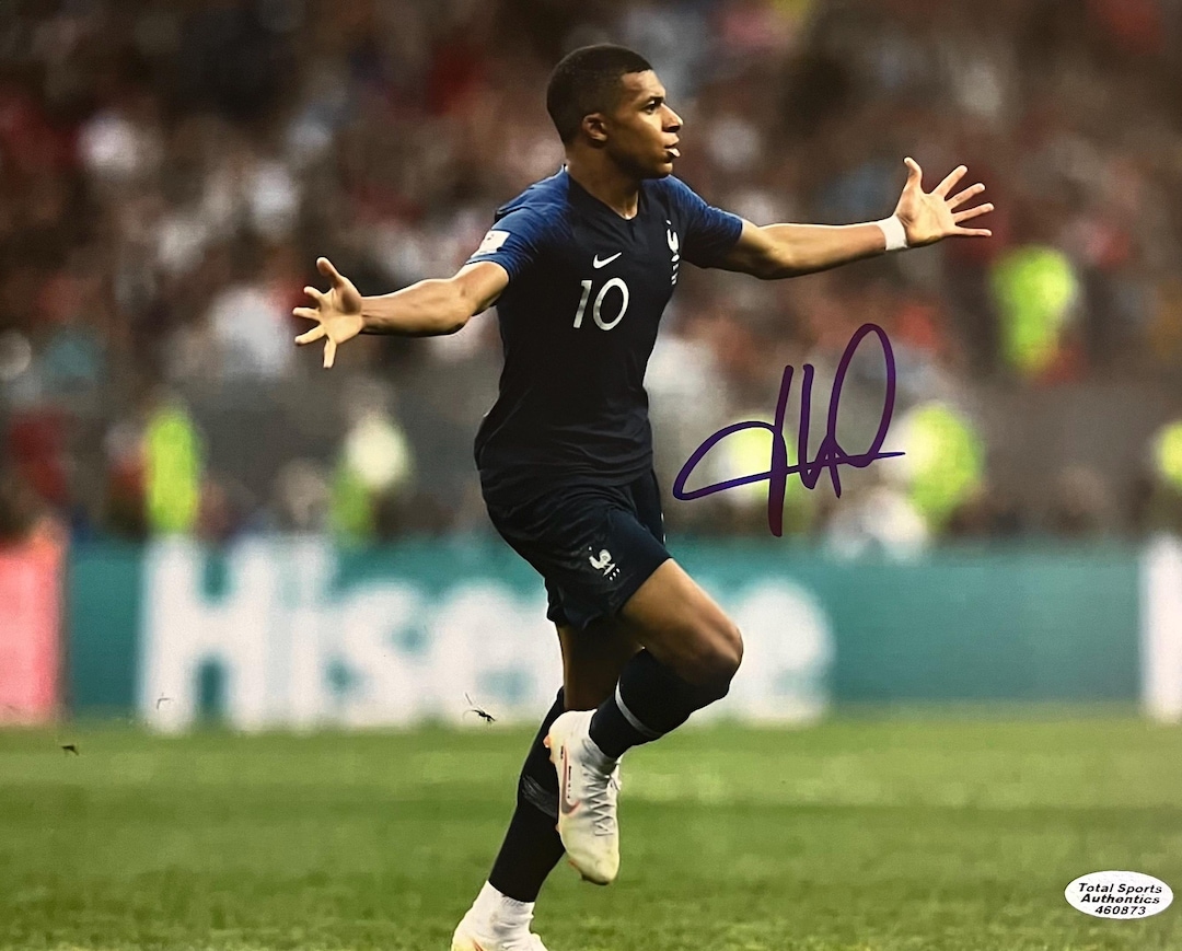 Kylian Mbappe Signed Photo With COA - Etsy