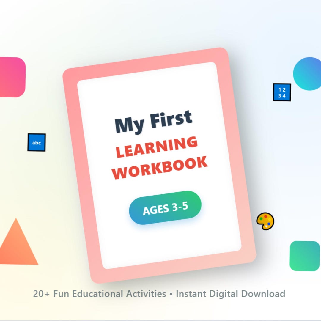 Preschool Learning Workbook Ages 3-5 – 20+ Printable Activities ...