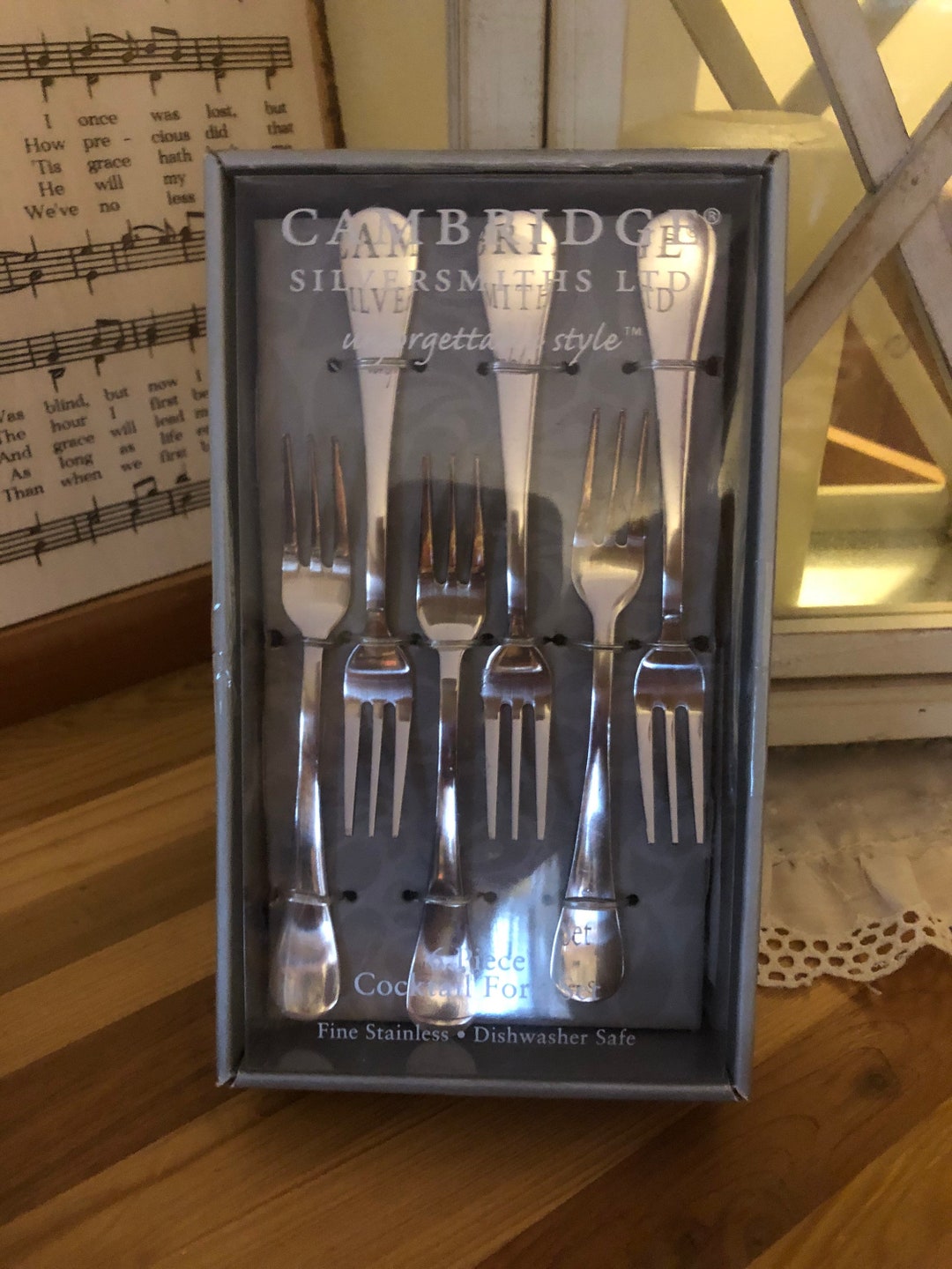 Vintage Cambridge Fine Stainless 6 Piece Cocktail Fork Set - Etsy