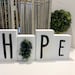 HOPE Wooden Block Set, Painted Wooden Blocks Decor, Home and Living ...