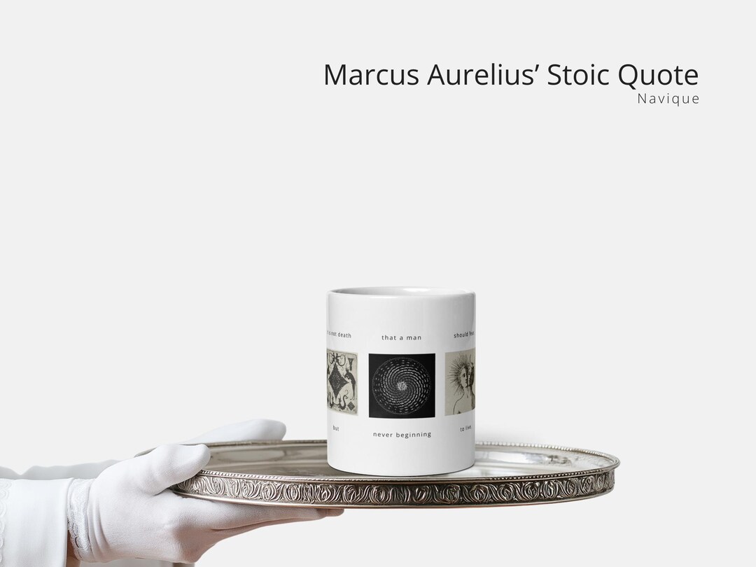 Marcus Aurelius’ Stoic Quote, Death and Live - White Glossy Mug - Etsy