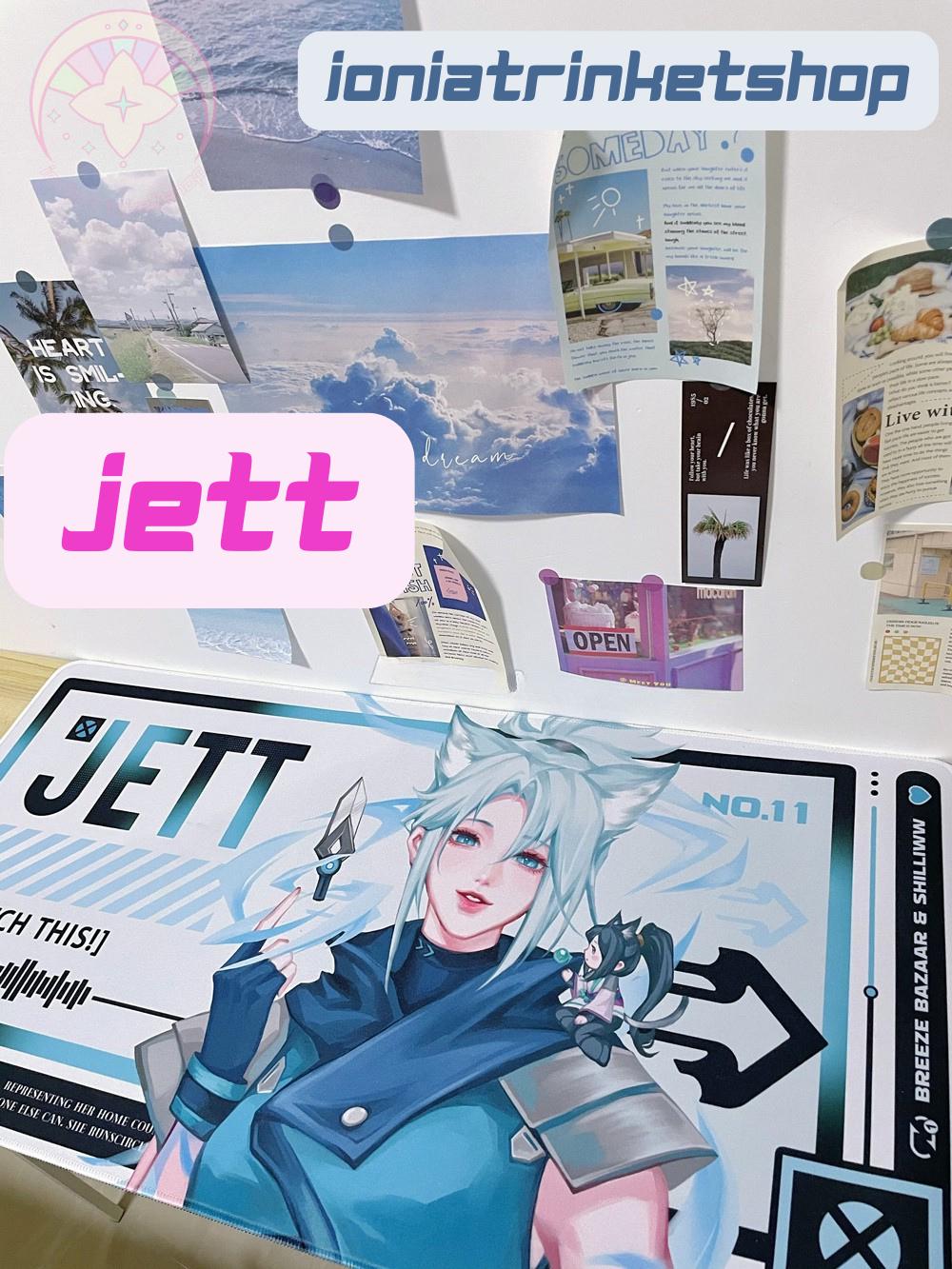 Valorant Agents Jett Killjoy Neon Sage Mousepad - Etsy