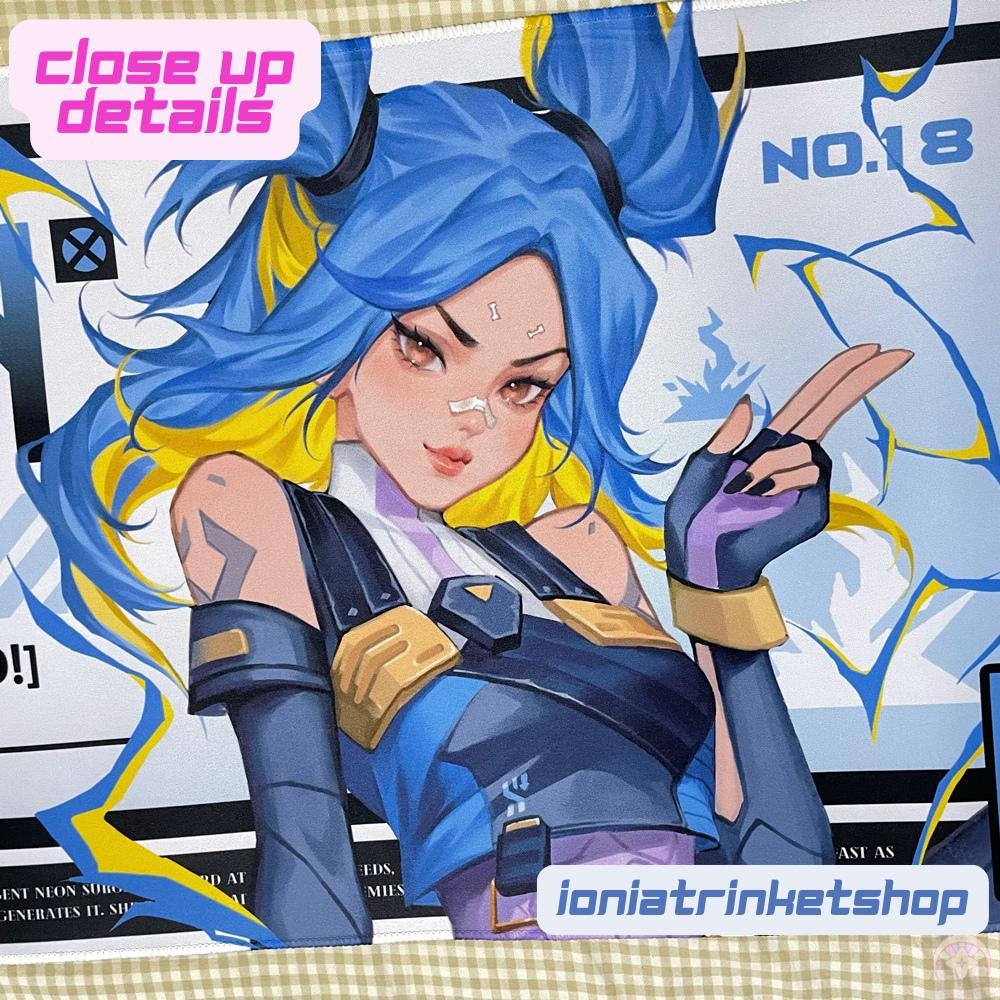 Valorant Agents Jett Killjoy Neon Sage Mousepad - Etsy