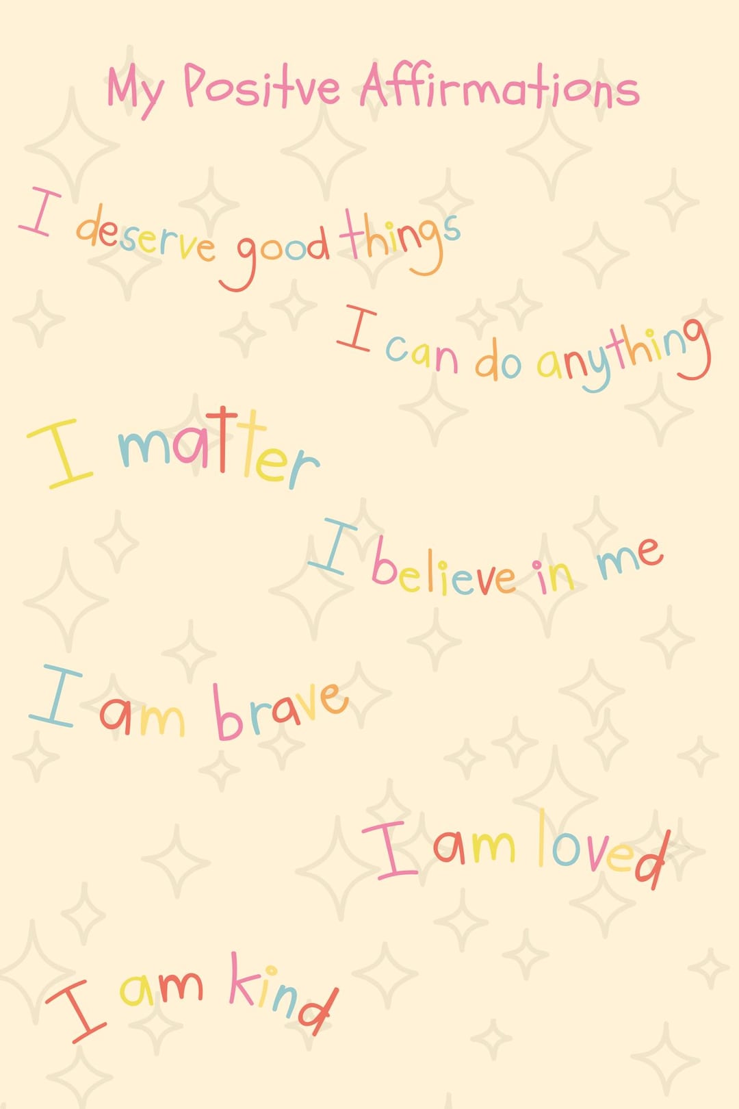 Positive Affirmations Poster | Affirmations Decor - Etsy