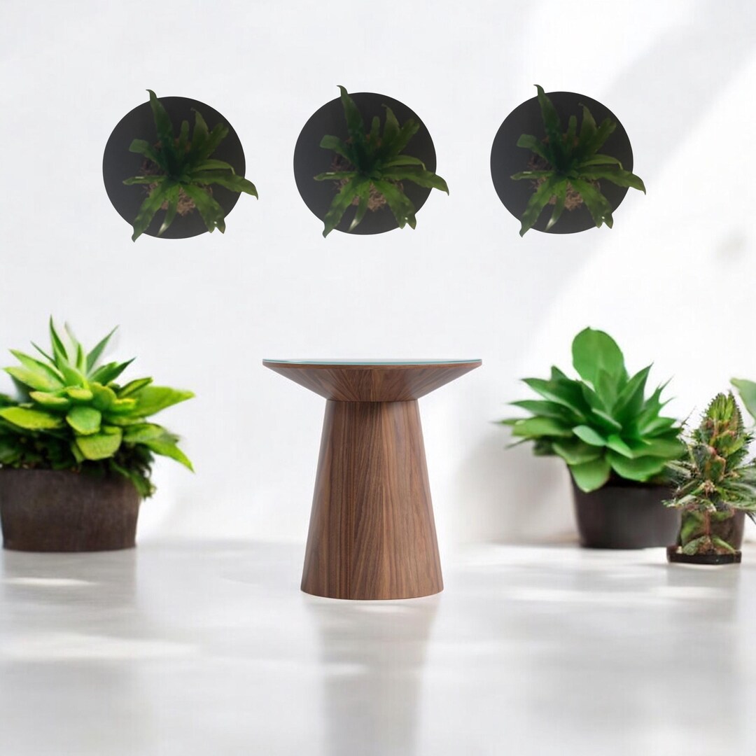 Round Wood Wall Hung Planter - Etsy