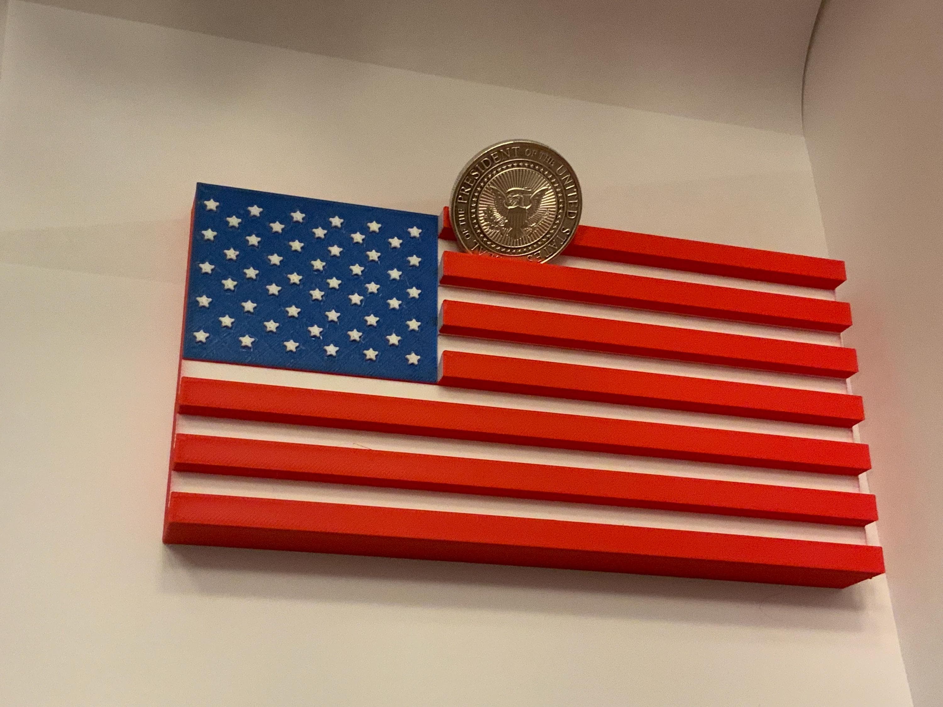 American Flag Challenge Coin Holder (3D Printed) - Etsy
