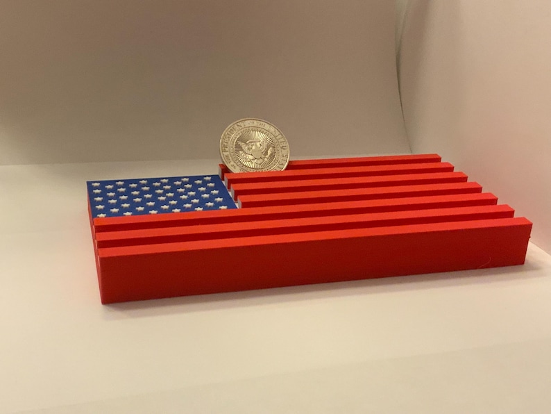 American Flag Challenge Coin Holder (3D Printed) - Etsy