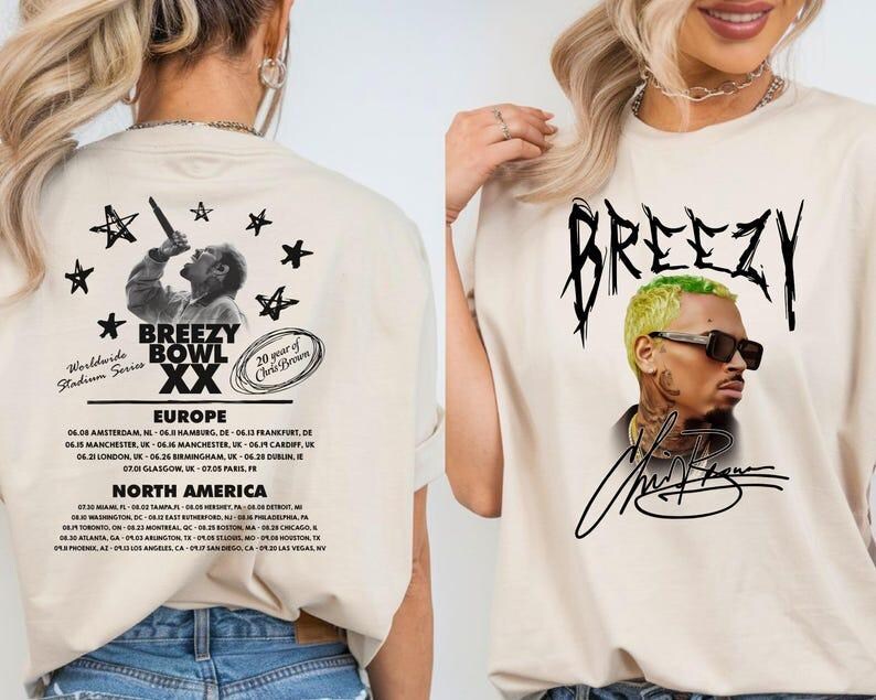 Chris Brown Breezy Bowl XX Tour 2025 T-shirt PNG Design (digital Download) - Etsy