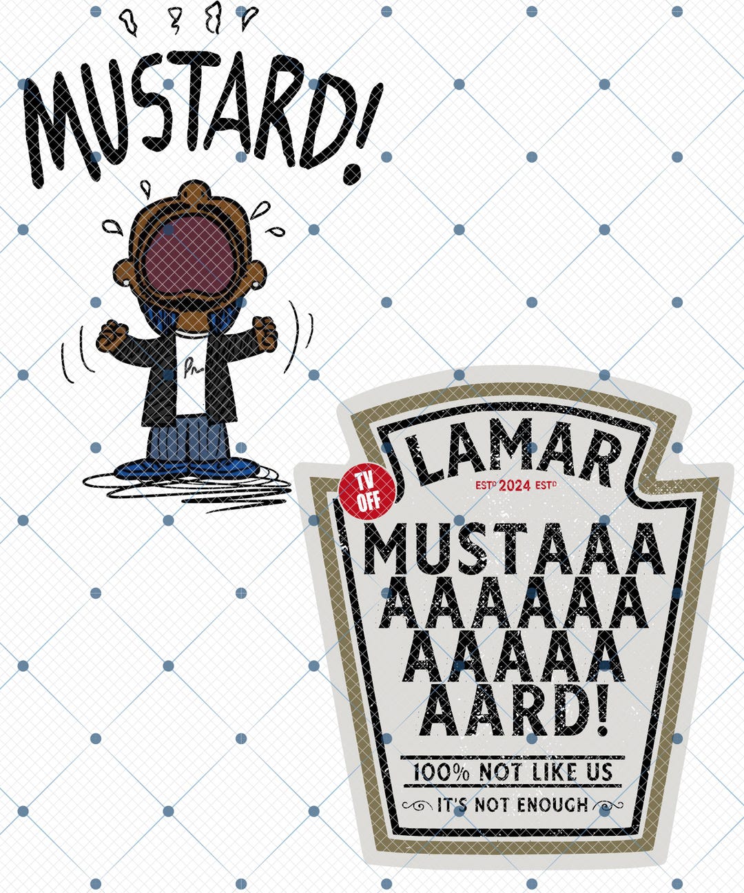 Kendrick Lamar Mustard PNG SVG, Tv off Lyrics T-shirt Design, GNX ...