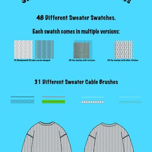 Sweater Brushes and Swatches Adobe Illustrator Vectors File - Etsy
