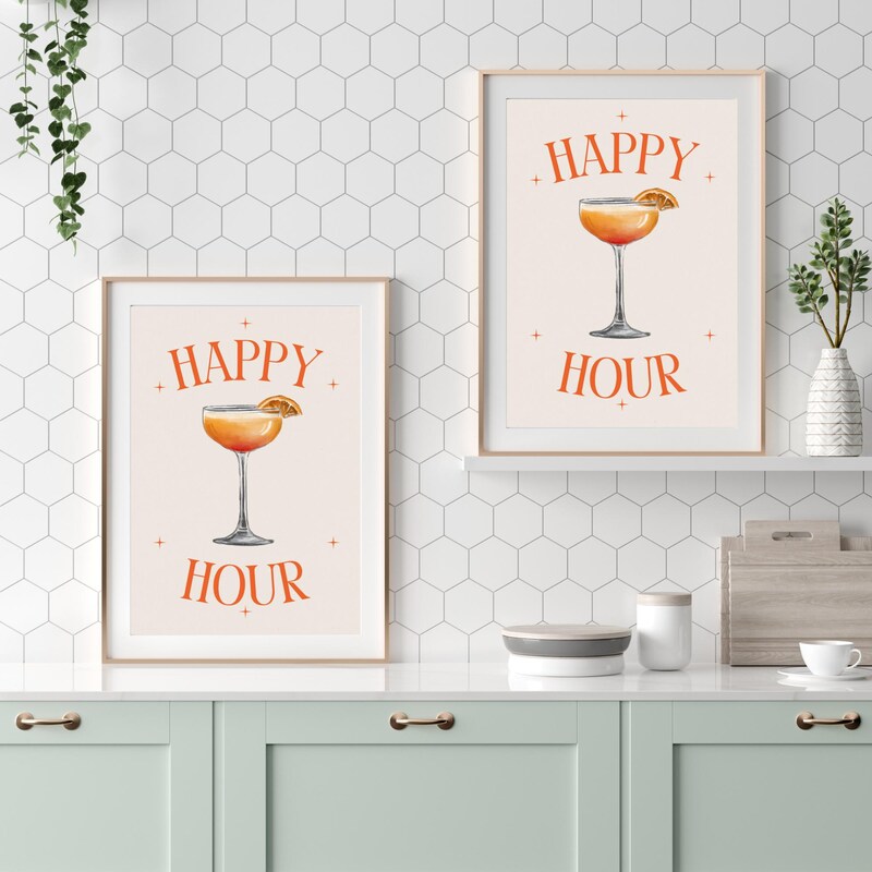 Happy Hour Art - Etsy