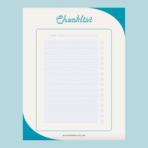 Blank Checklist | Printable and Digital | INSTANT DOWNLOAD PDF| To-do ...