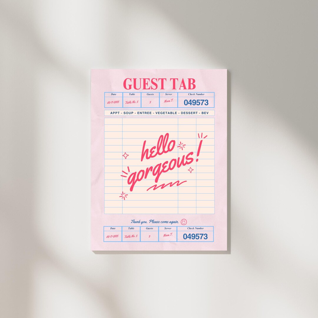 Hello Gorgeous Pink Print, Aesthetic Poster, Digital Download, Wall ...
