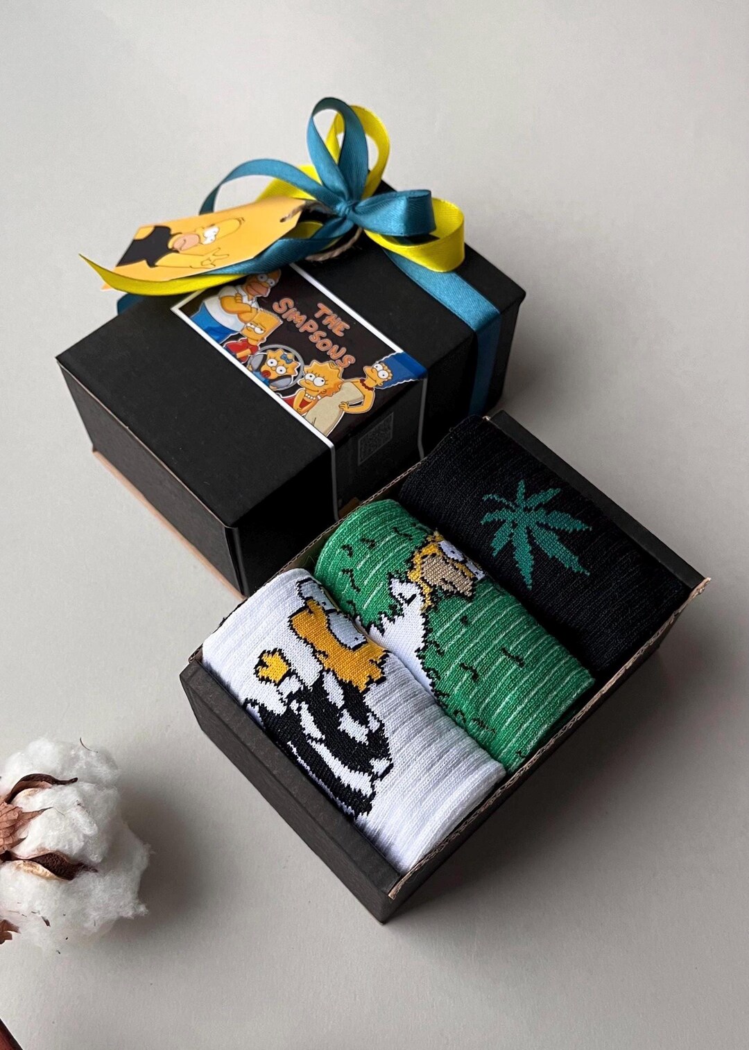 Set of 3 Pairs Socks With Simpsons, Fun & Cozy Cartoon Socks, Gift Set ...