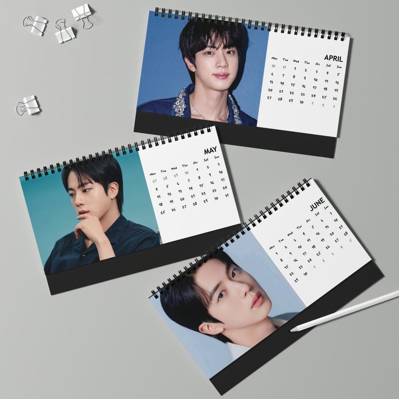 JIN BTS Desk Calendar 2026; Bts Calendar; Jin Calendar; Bts Gift; Kpop ...