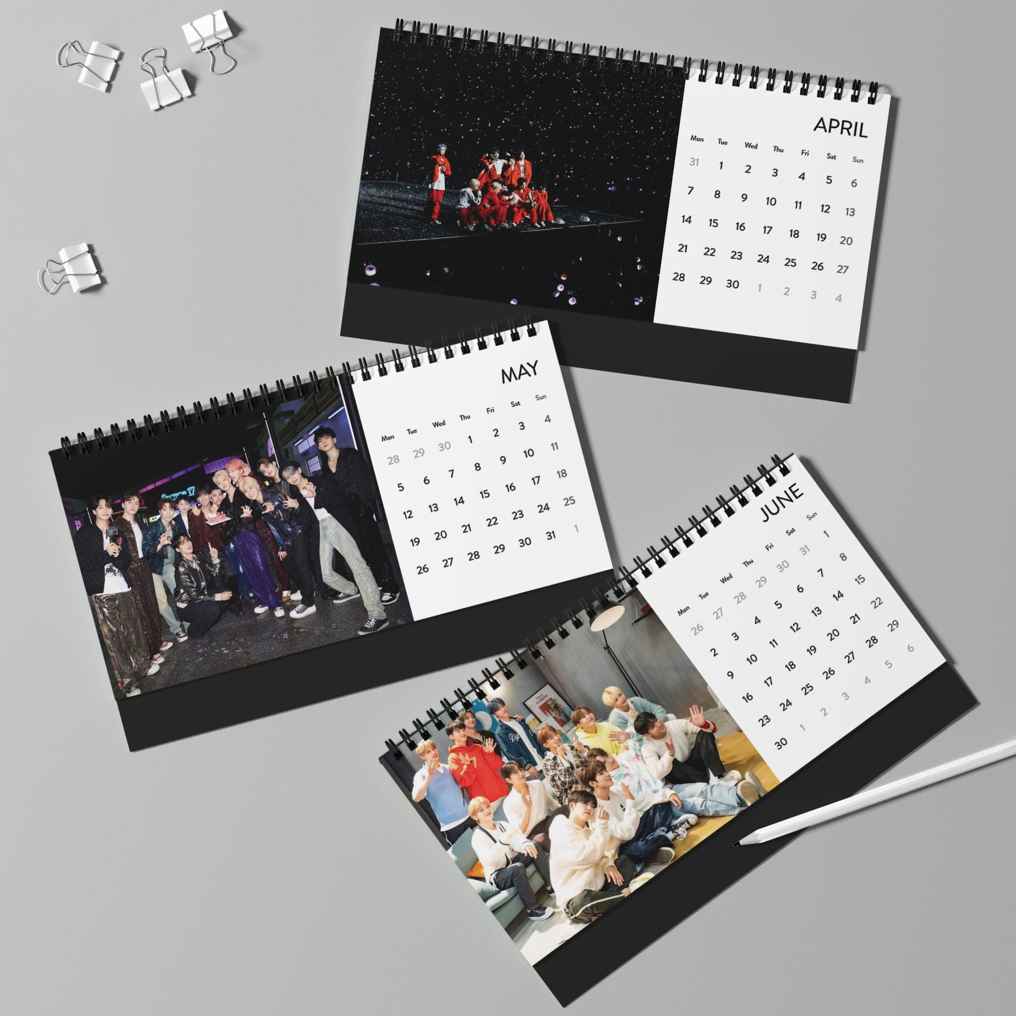 SEVENTEEN Desk Calendar; SEVENTEEN Calendar; CARAT Calendar; Seventeen ...