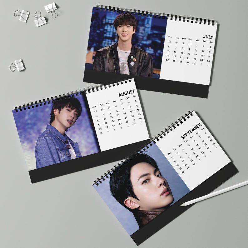 JIN BTS Desk Calendar 2026; Bts Calendar; Jin Calendar; Bts Gift; Kpop ...