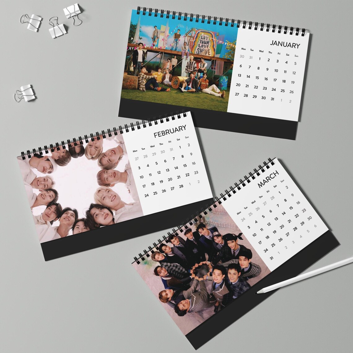 SEVENTEEN Desk Calendar; SEVENTEEN Calendar; CARAT Calendar; Seventeen ...