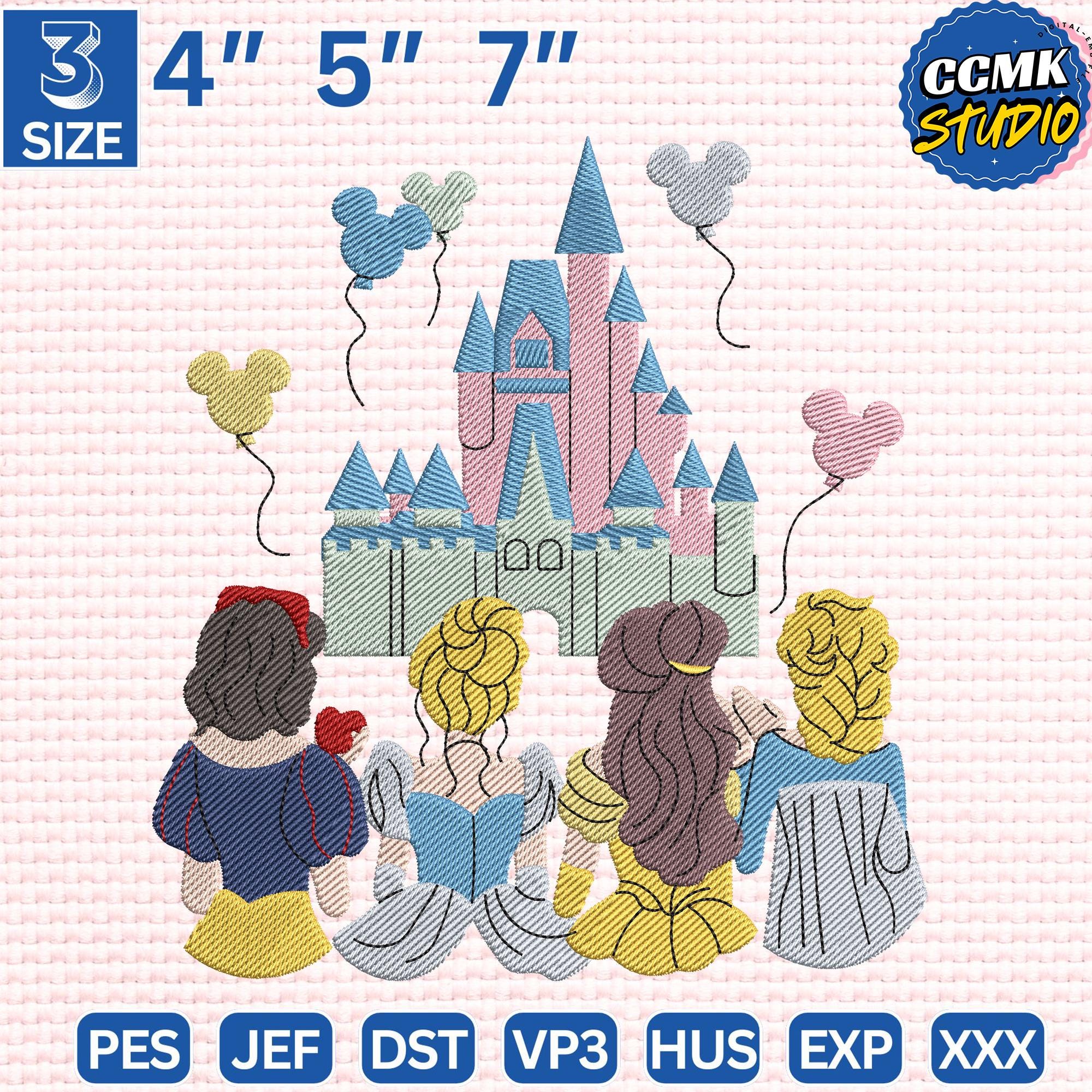 Magical Kingdom Embroidery Design, Magic Castle Princess Embroidery ...
