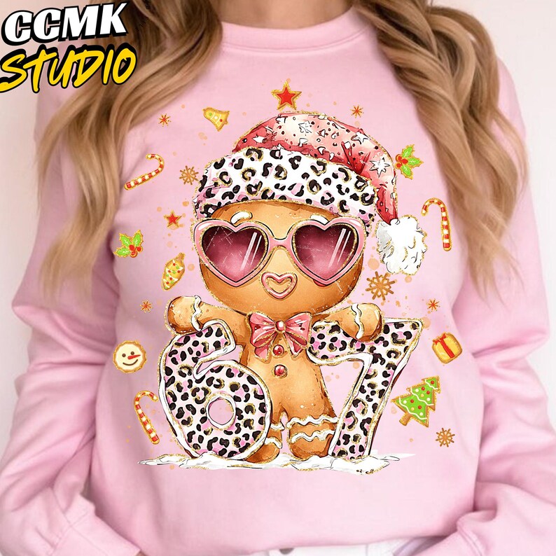 Gingerbread Man Six Seven Meme Christmas Mean Guy Png, Viral Funny 6 7 ...