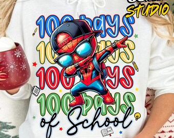 I Defeated 100 Days of School Png, Cartoon Movie 100 Days Png, 100 Days ...
