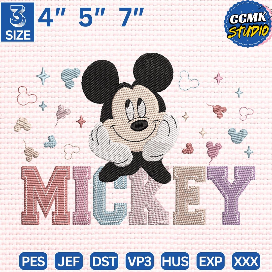 Mouse and Friends Embroidery Design, Magic Kingdom Embroidery Design ...
