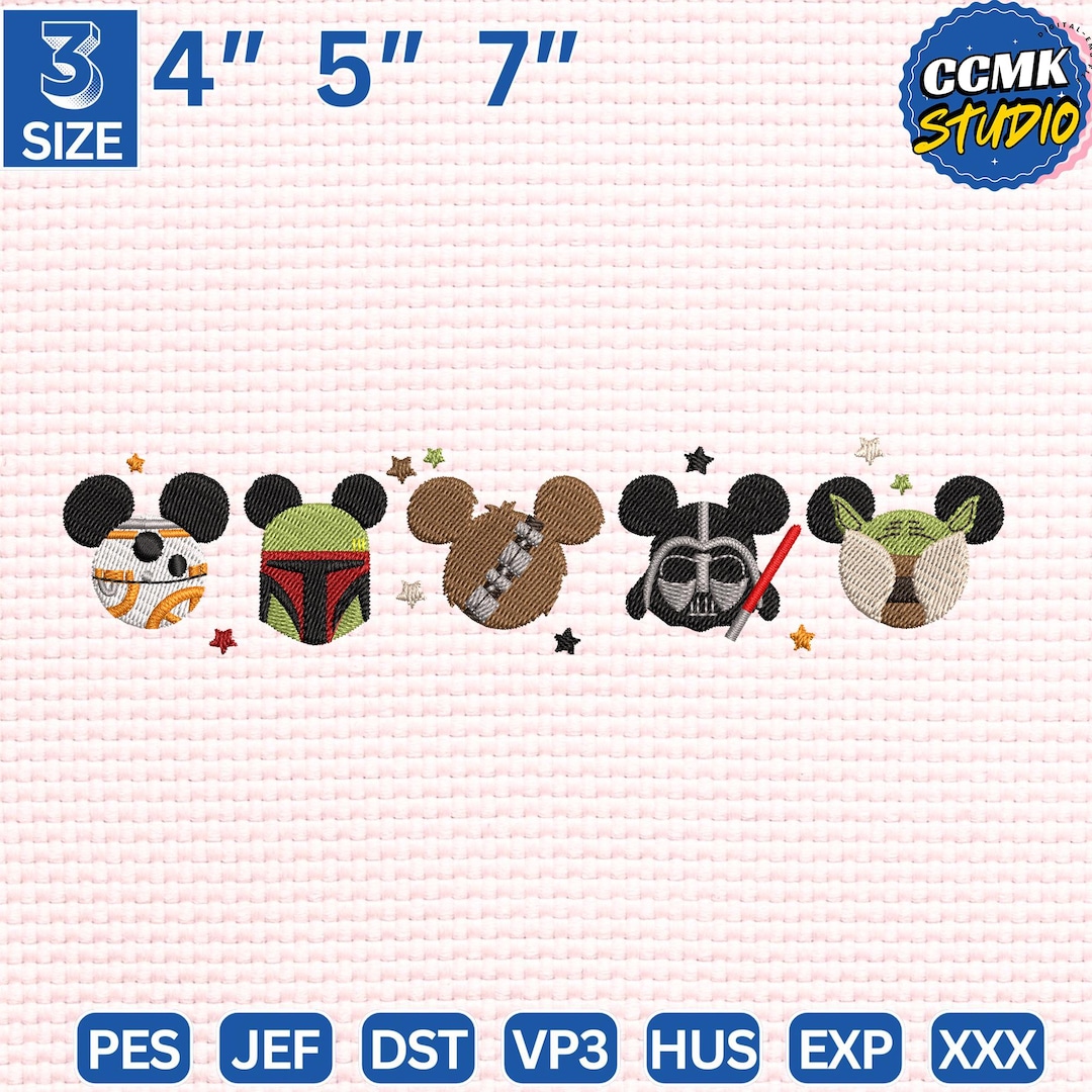 Magic Cartoon Crew Embroidery Design, Magical Land Embroidery Design ...