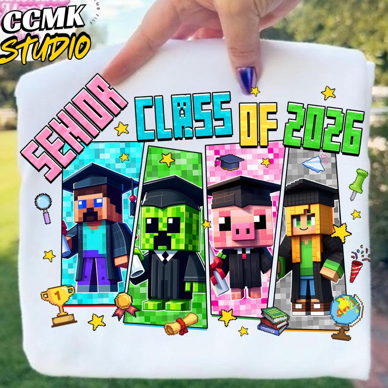 Class of 2026 Gamer Character Graduation Png, Senior Graduation Png ...