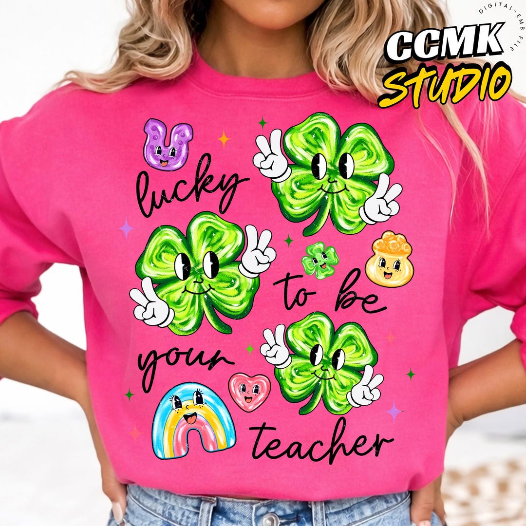 Brushstroke Lucky to Be Your Teacher PNG, Teacher St Patrick’s Day ...