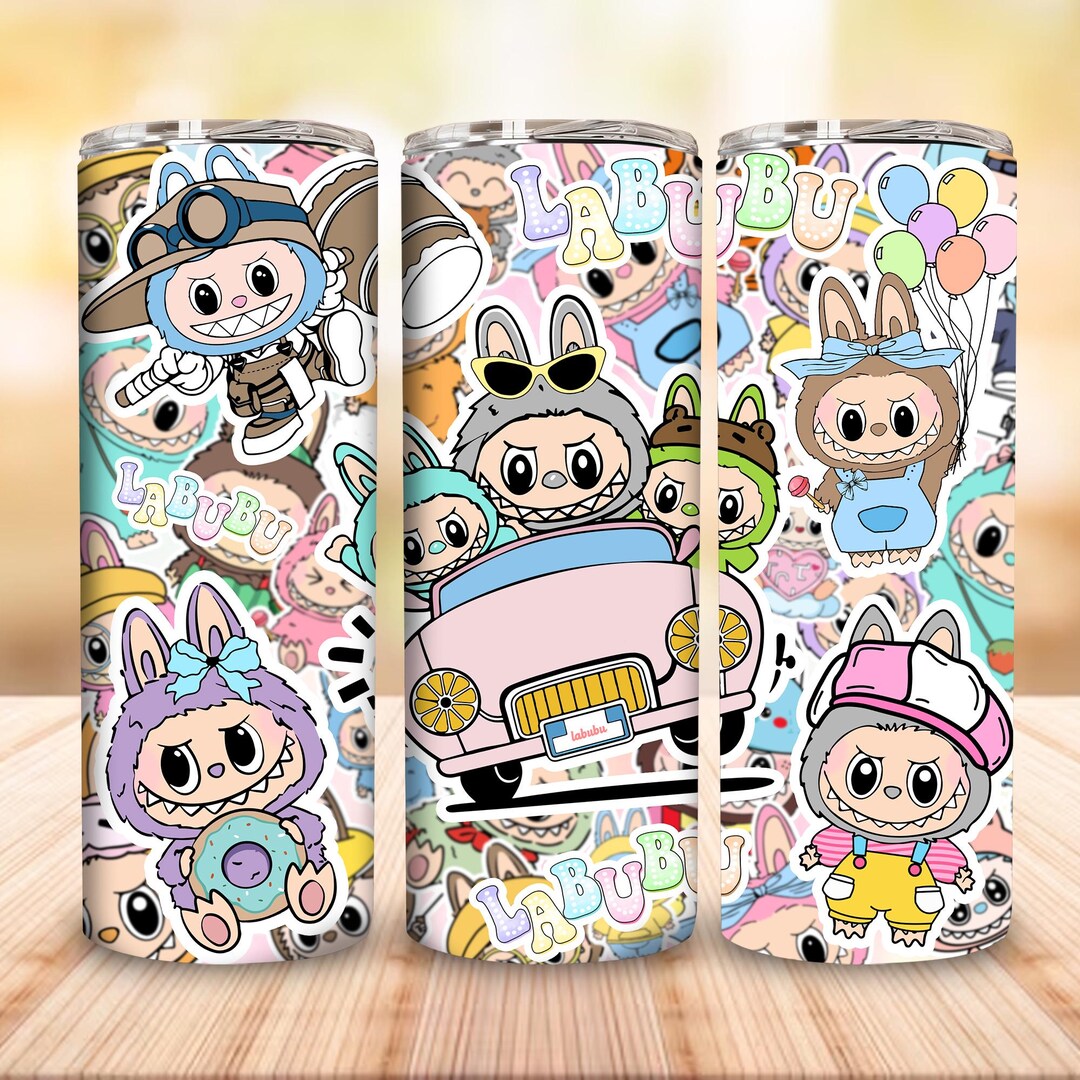 Funny Cartoon Character Wrap Png, Trending Pink Cartoon 20oz Skinny ...