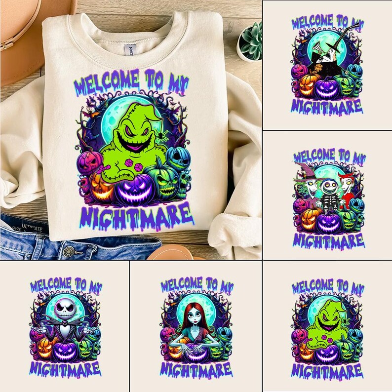 Welcome to My Nightmare Png Bundle, Christmas Nightmare Character Png ...