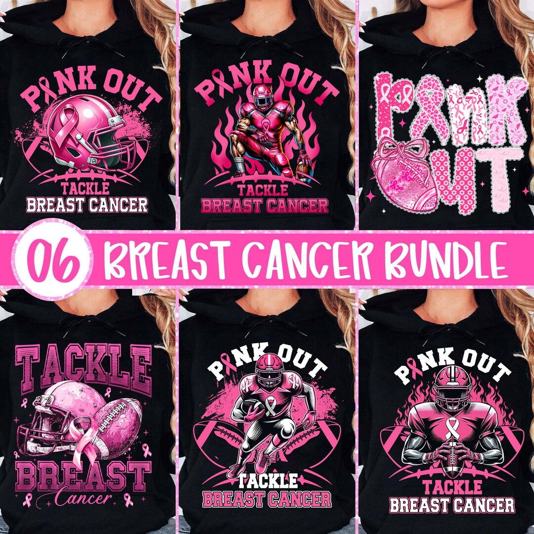 We Wear Pink in October Png Bundle, 5+ Breast Png Designs Bundle, Pink ...