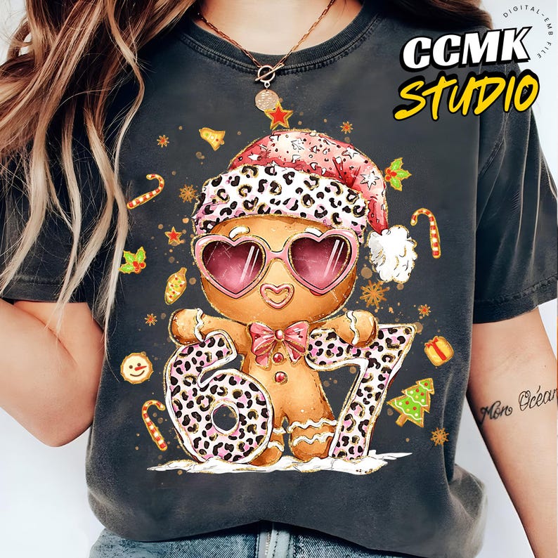 Gingerbread Man Six Seven Meme Christmas Mean Guy Png, Viral Funny 6 7 ...
