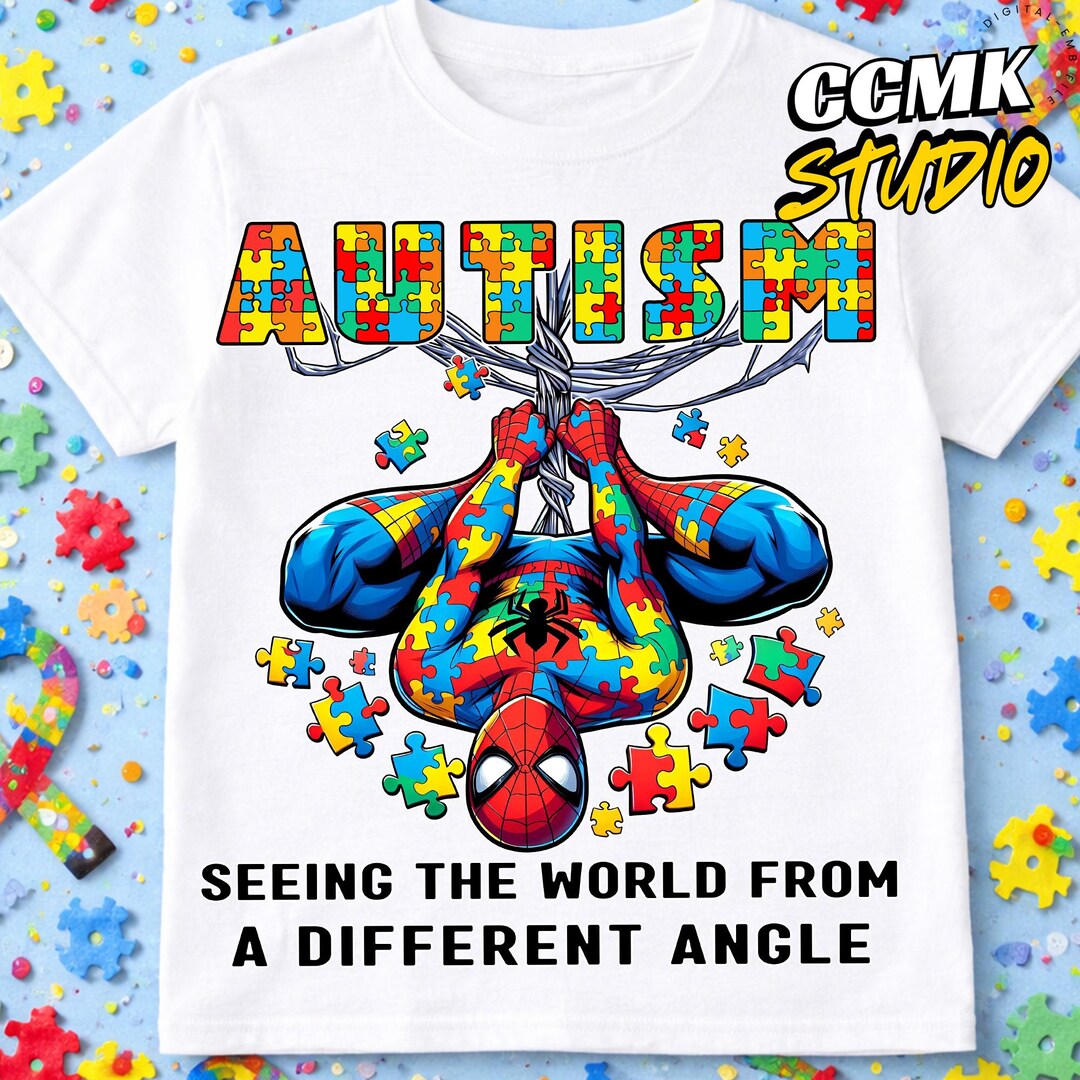 Autism Superhero Cartoon Png, Spider Cartoon Autism Awareness Png ...