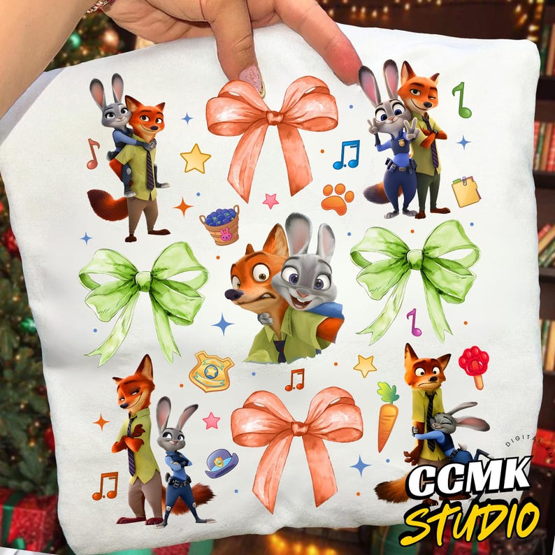 Coquette Bow Movie Bunny and Fox Clipart, Couple Fox and Bunny PNG ...
