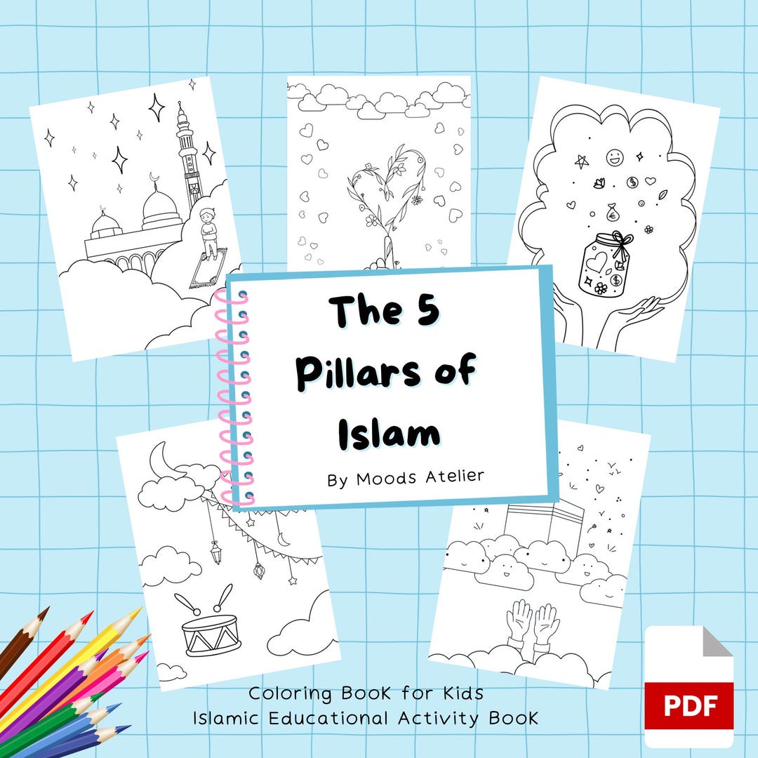 Coloring Book for Kids – the 5 Pillars of Islam | Educational Islamic ...