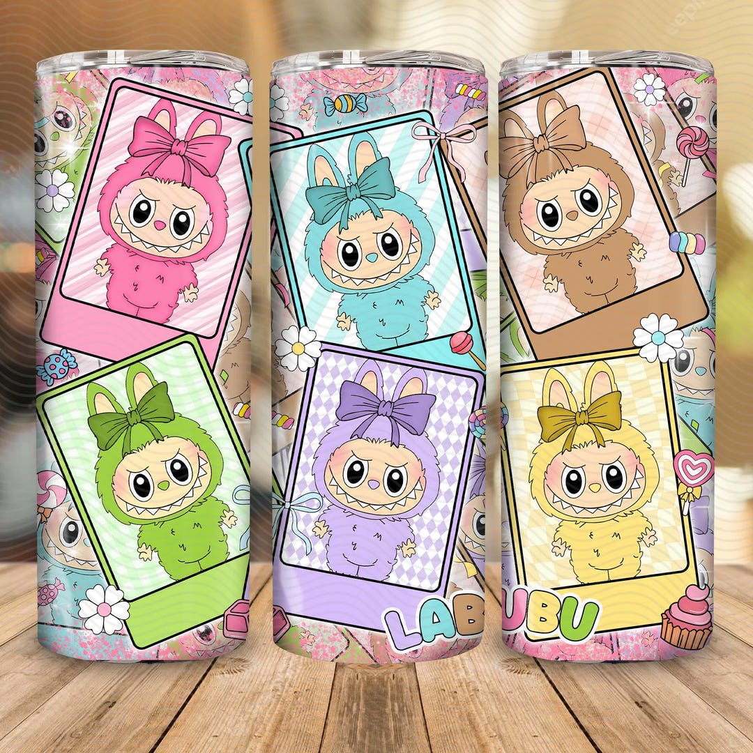 Trending Pink Cartoon Character 20oz Skinny Tumbler Wrap PNG, Funny ...