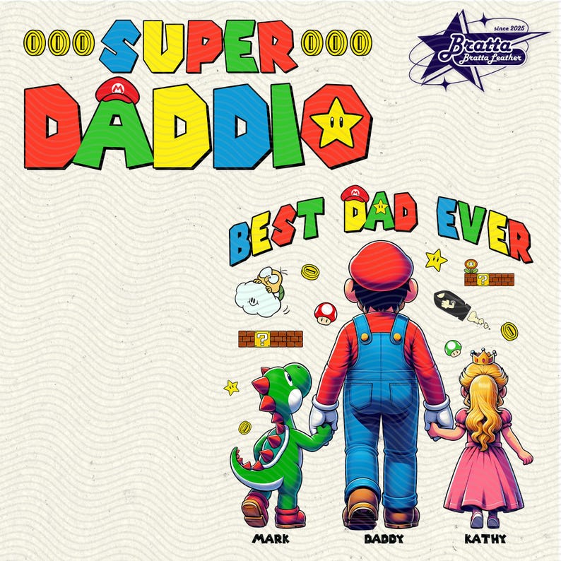 Personalized Super Daddio Png, Best Dad Ever Png, Custom Super Cartoon ...
